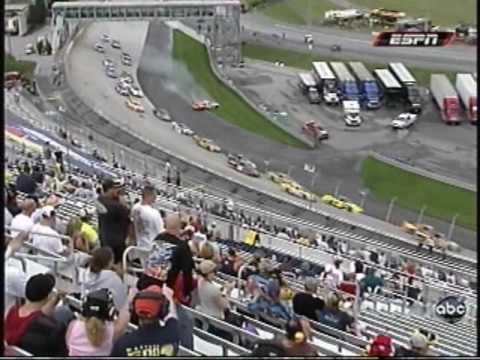 NASCAR racing, Joey Logano nasty wreck at Dover 9-27-09 - YouTube
