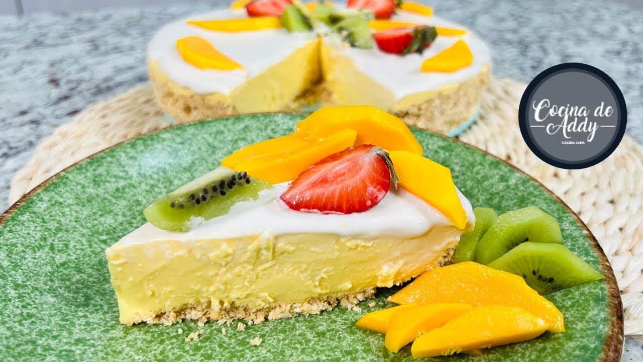 Postre Sin Horno CREMOSO PAY DE MANGO. Técnica y Tips p/Menos Azúcar ...