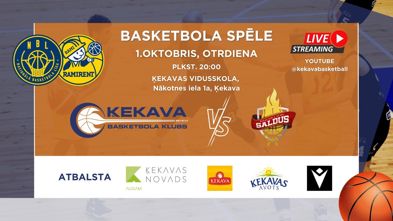 Ramirent Basketbola līgas spēle BK Ķekava vs BK Saldus - YouTube