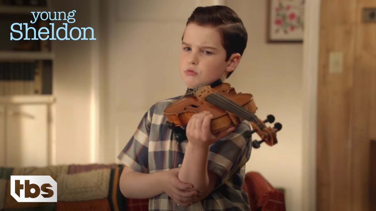 Sheldon Learns To Play the Violin (Clip) | Young Sheldon | TBS - YouTube