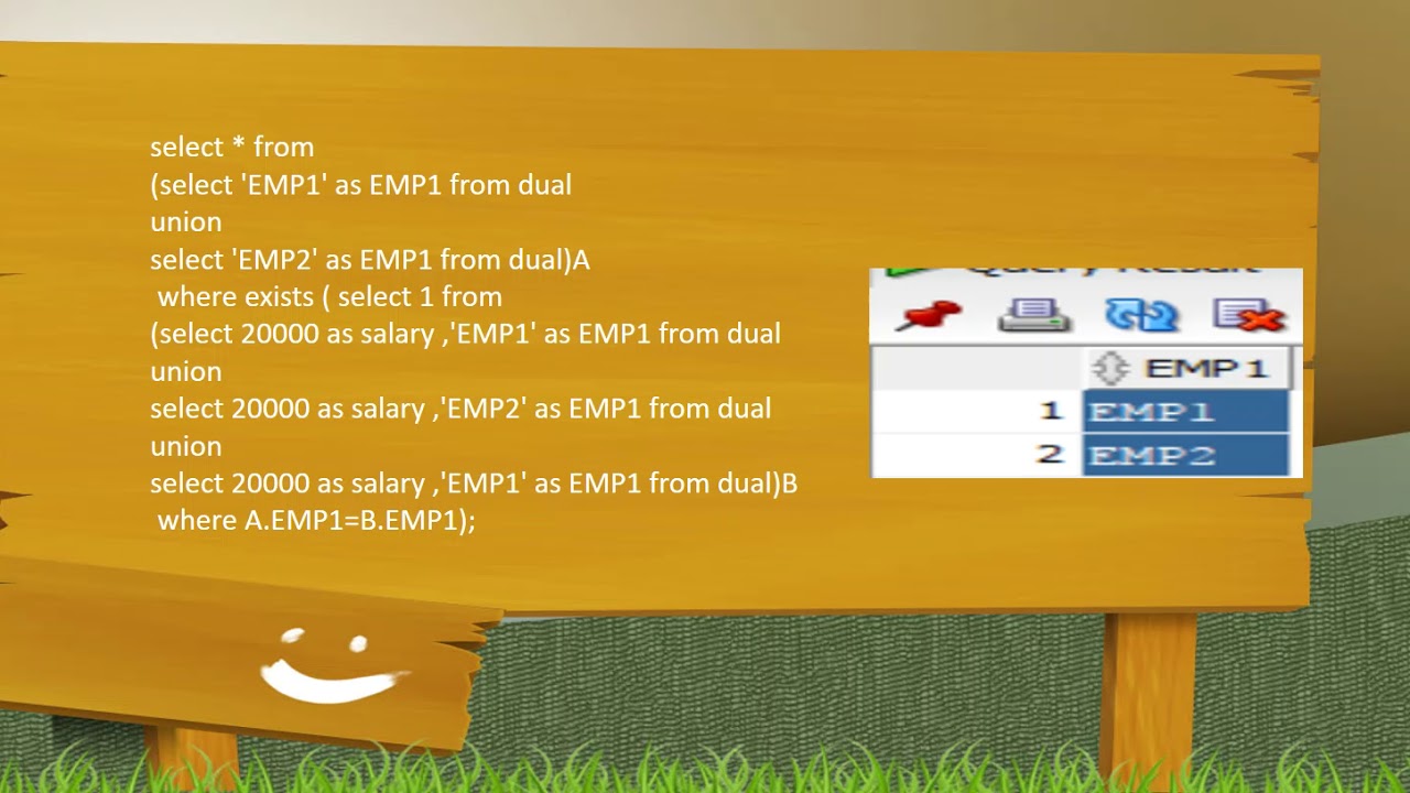 Difference Between In And Exists Clause In Database Youtube