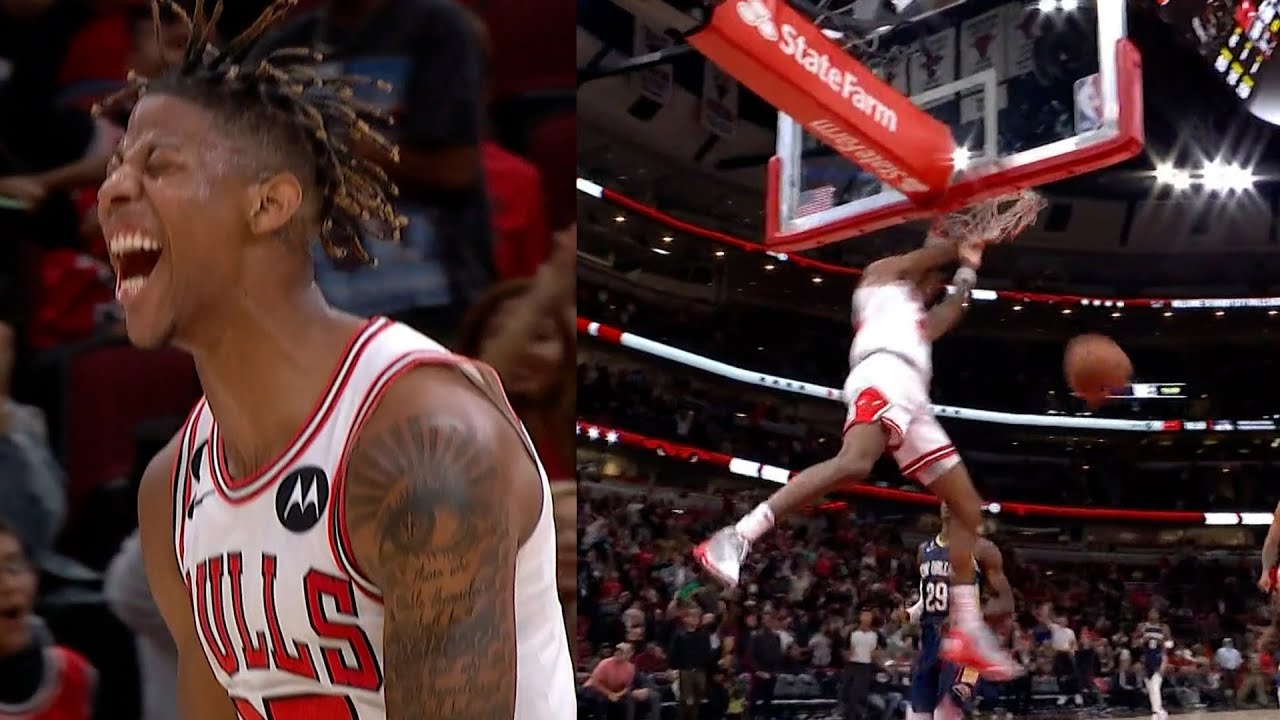 Dalen Terry Powerful fast break DUNK and make arena loud🔥 - YouTube