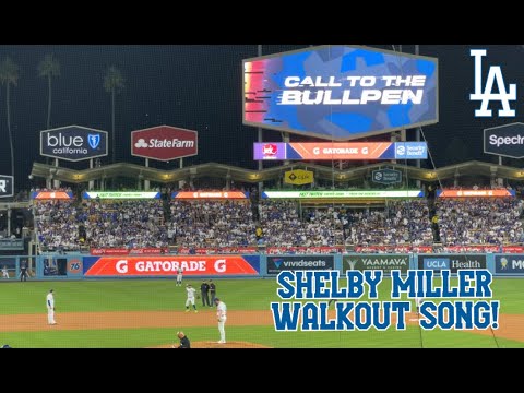 2023 SHELBY MILLER LIVE WALKOUT SONG! | 2023 Dodgers Postseason ...