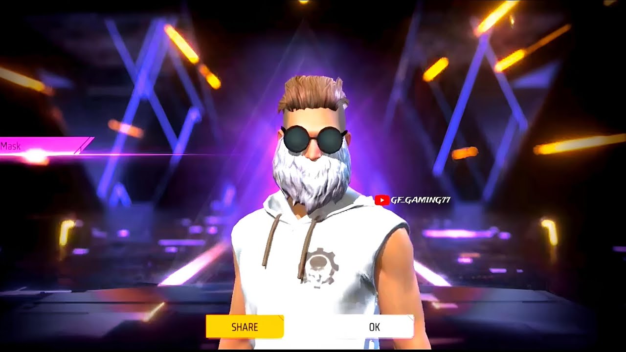 I Got Old Man's Mask free fire beard - YouTube