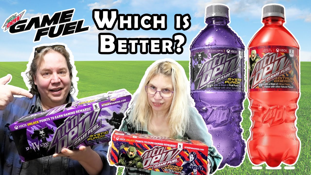 Mtn Dew Game Fuel - Cherry Citrus VS Mystic Punch - YouTube