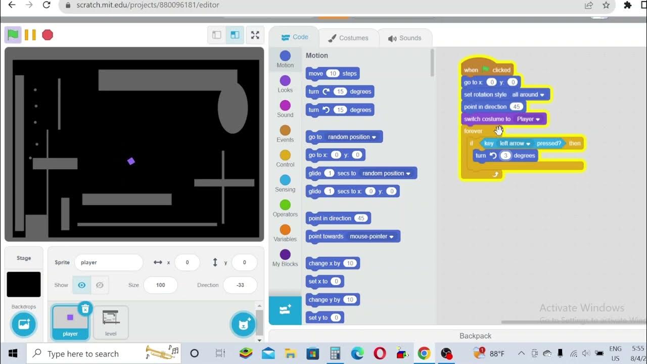 How to make a maze. in scratch - YouTube