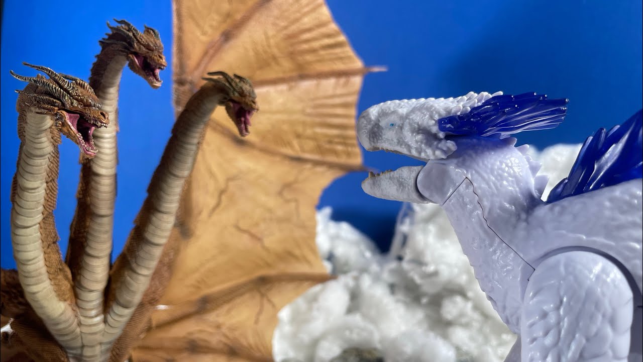 Shimo vs Ghidorah (stop motion fight) - YouTube