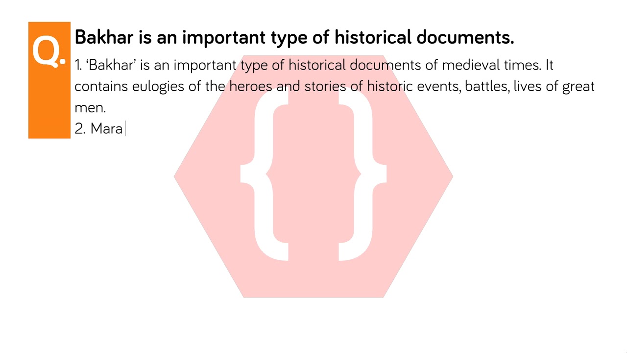 Bakhar is an important type of historical documents. | Historiography ...