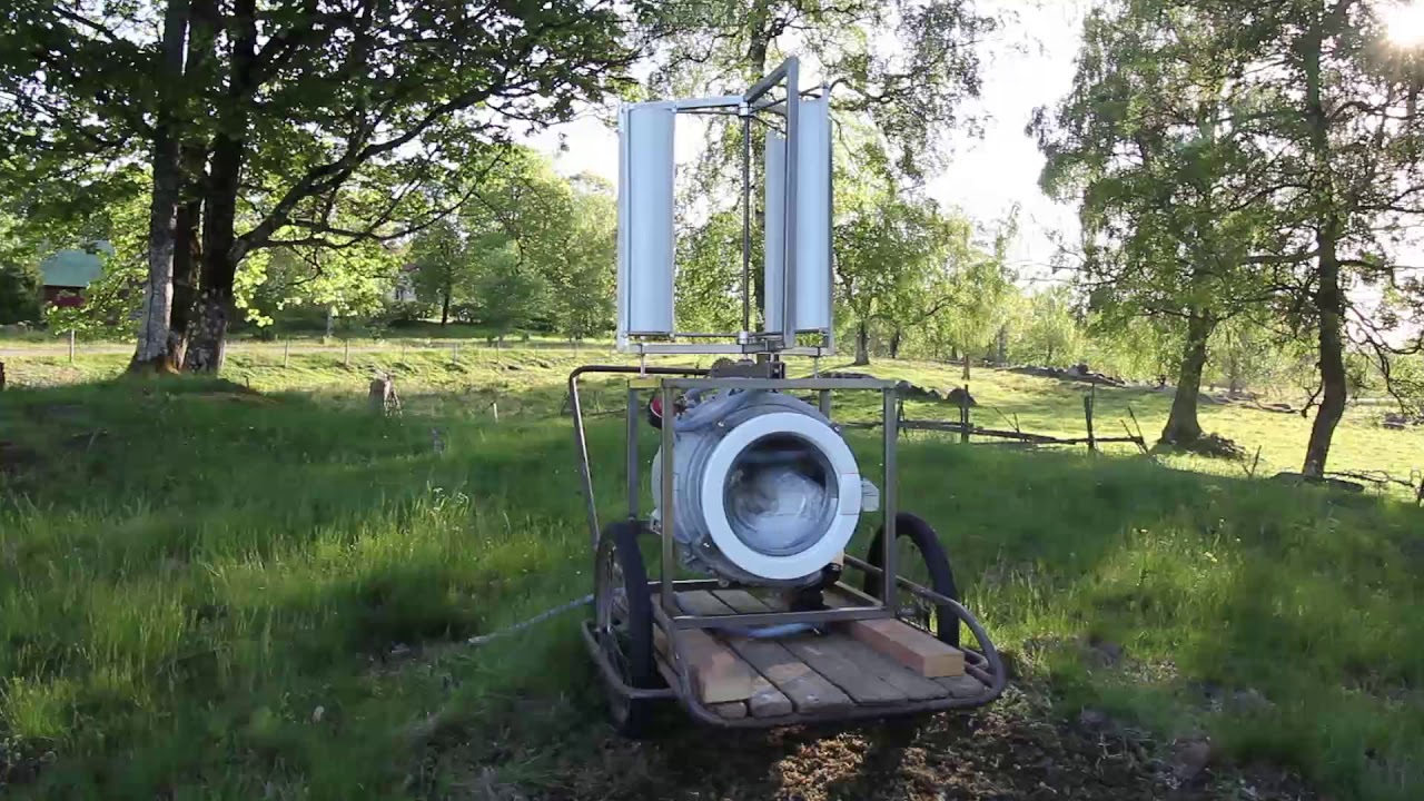 Wind powered washing machine - YouTube