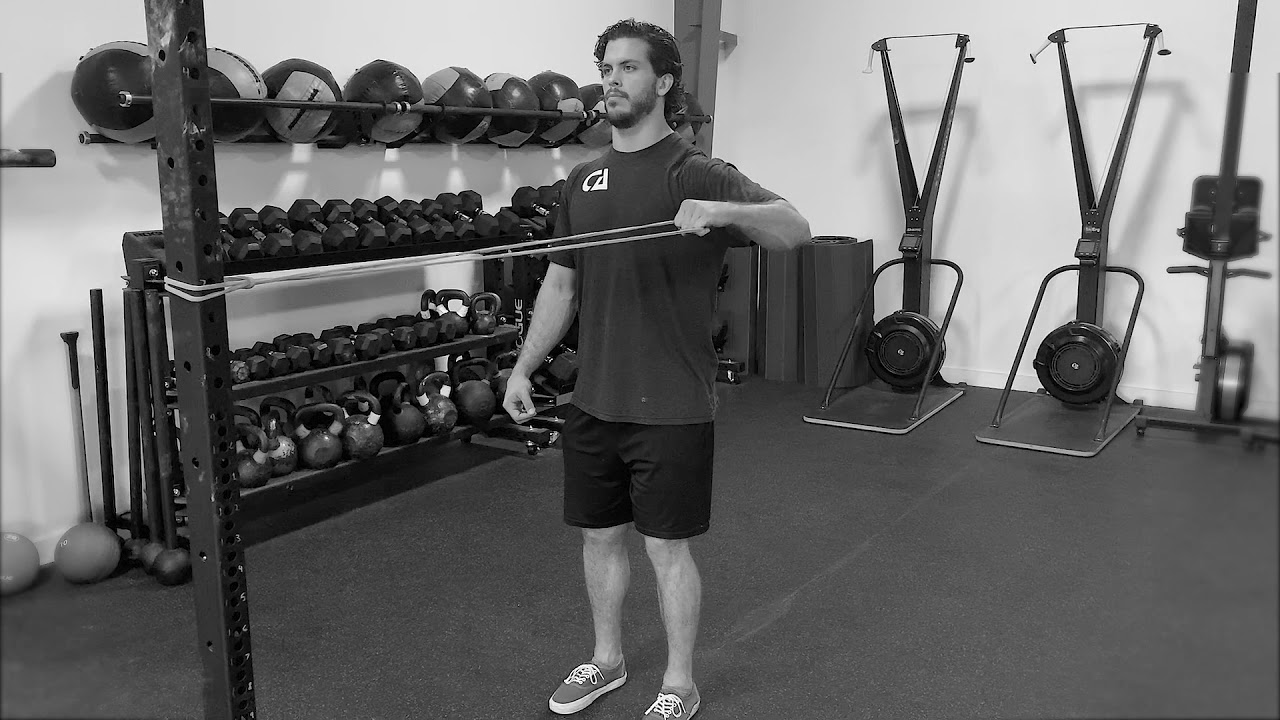 Banded External Rotation with Abduction - YouTube