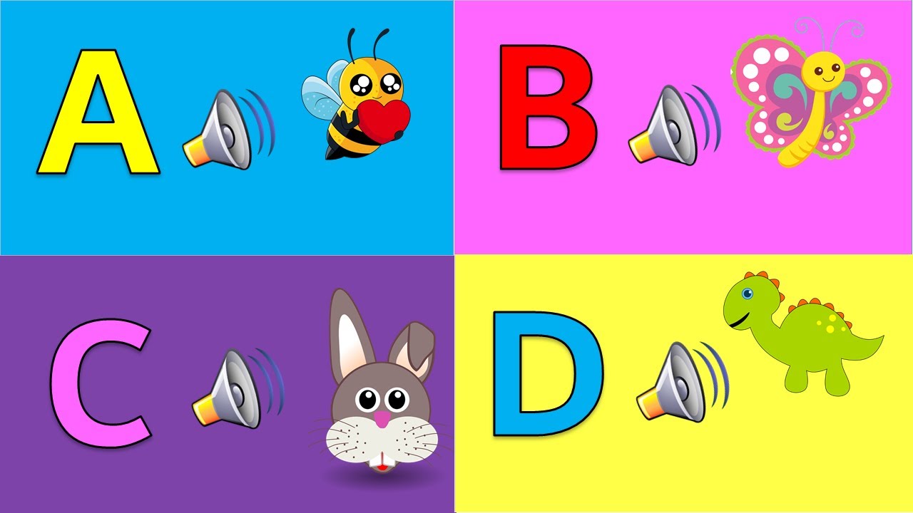 ALFABETO FÔNICO. ENCONTRE O SOM DAS LETRAS A B C D. ABC INFANTIL #abc # ...