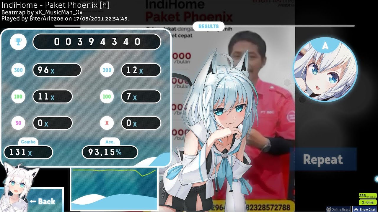 Indihome - Paket Phoenix 5,01★ Osu! Gameplay - YouTube