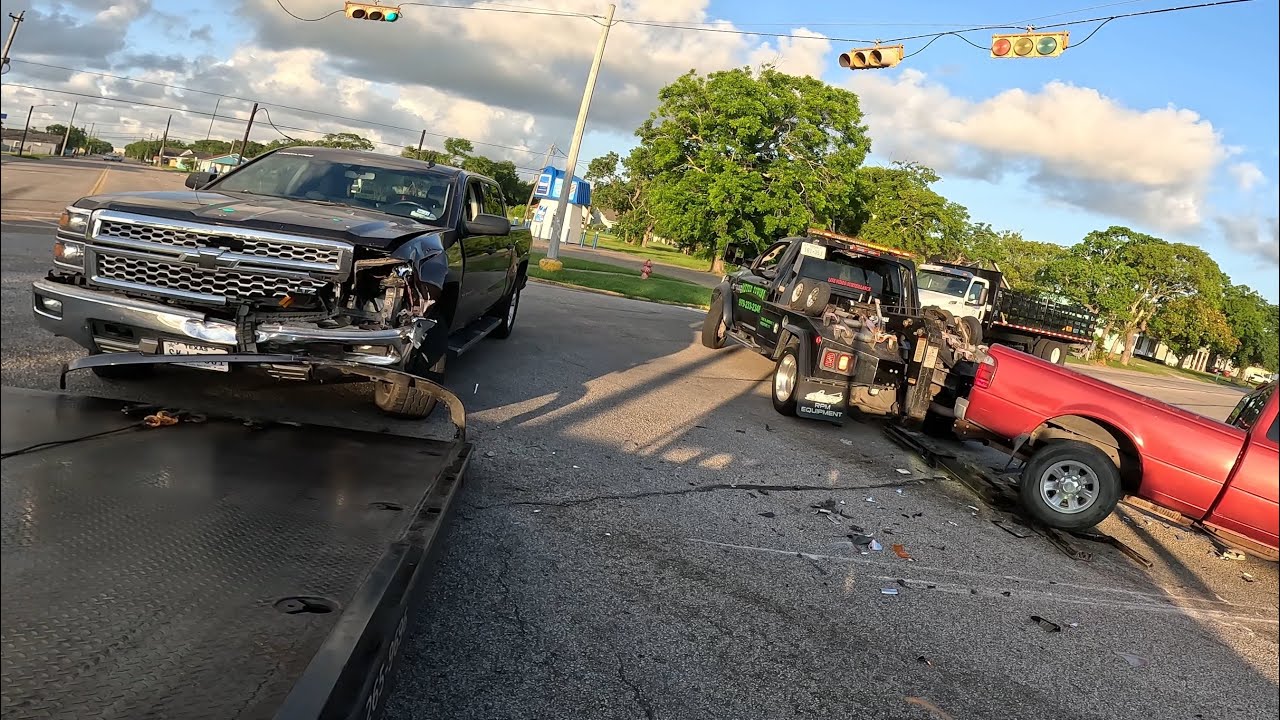 Ford Ranger, and a Chevy Silverado CRASH Head On! - YouTube
