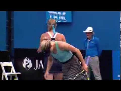 AO2014 - R1 - Bouchard Dushevina Vs Svitolina Solovyeva 5