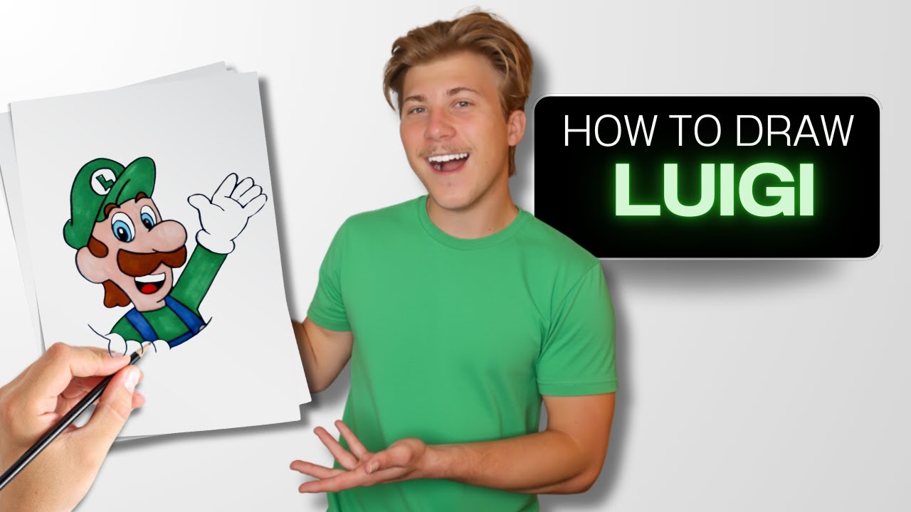 How to Draw Luigi EASY (Step by Step for Beginners!) - YouTube