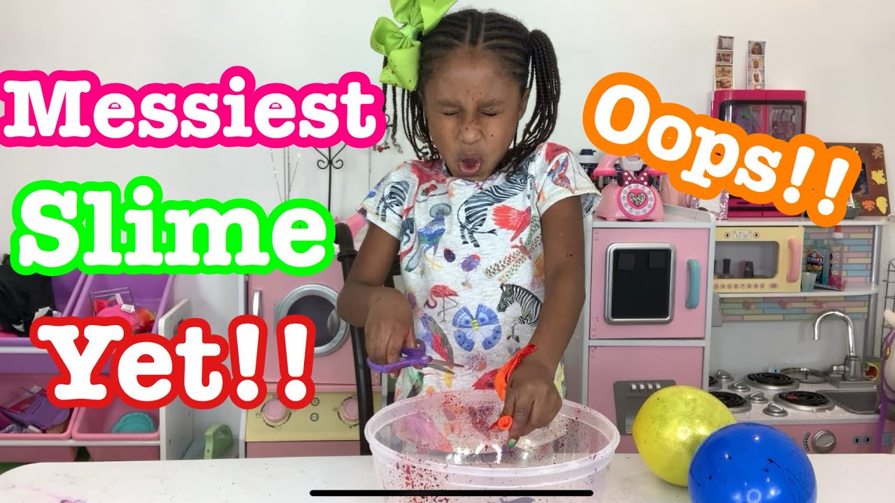 Messiest Slime Yet!! Messy Slime - YouTube