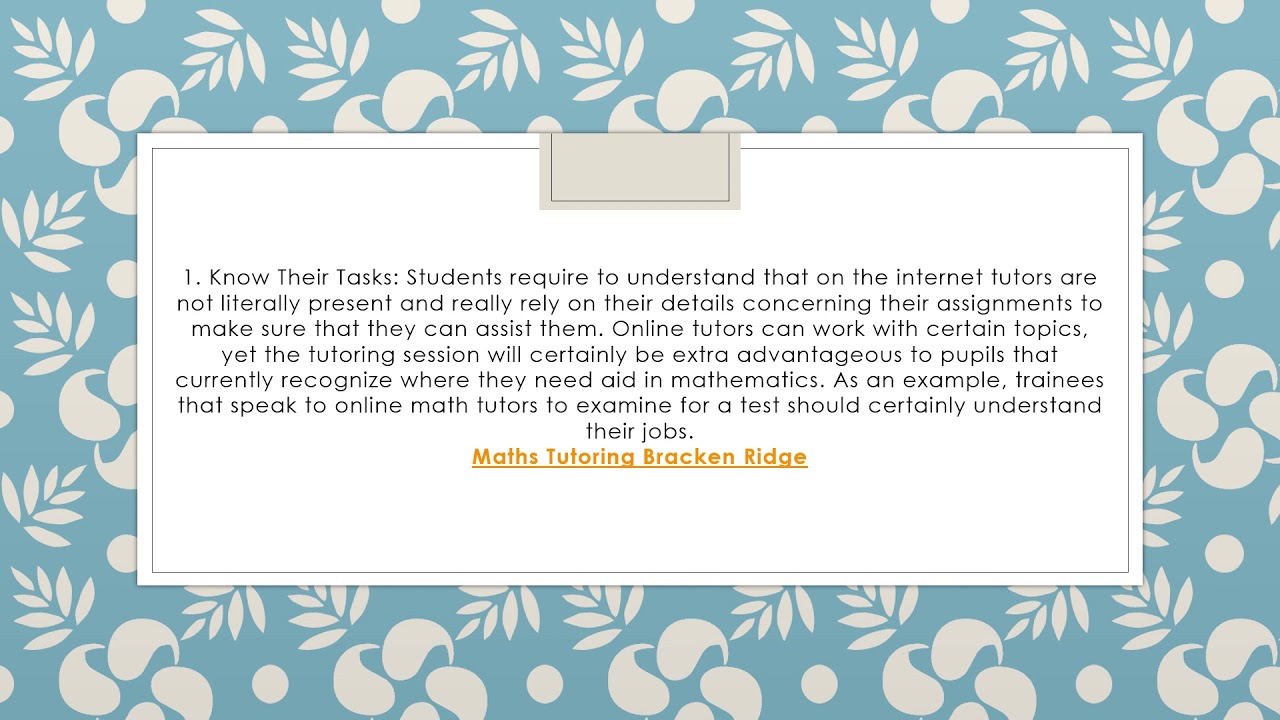 Maths Tutoring Brighton - YouTube