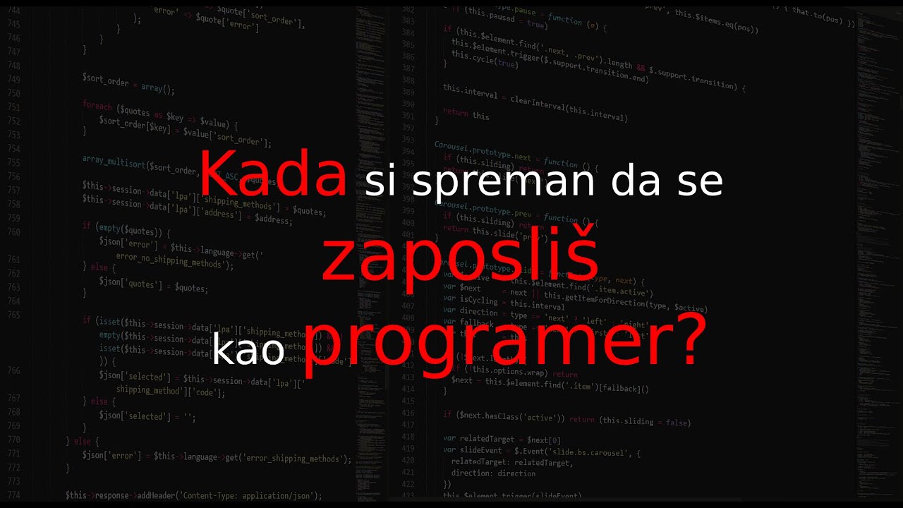 Kada si spreman da se zaposliš kao programer? - YouTube