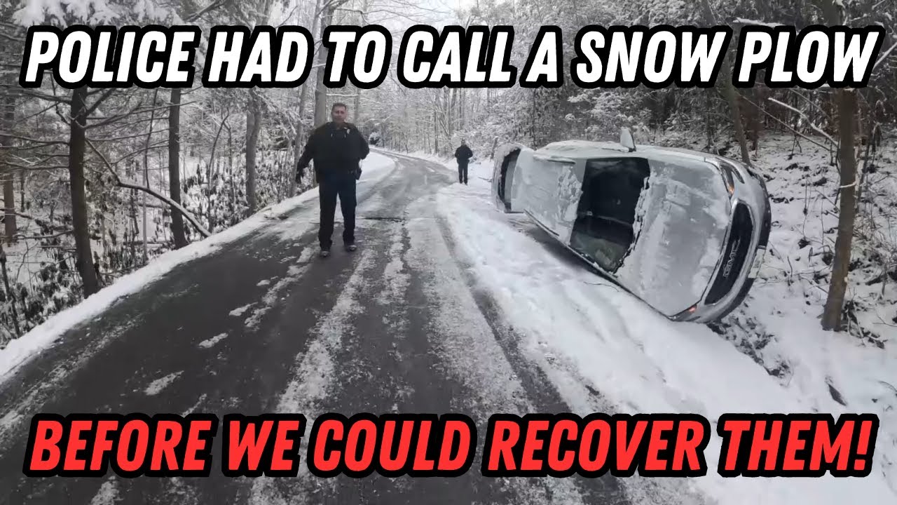 Police Had To Call A Snow Plow Just To Get To The Vehicle! | Snow & Ice ...