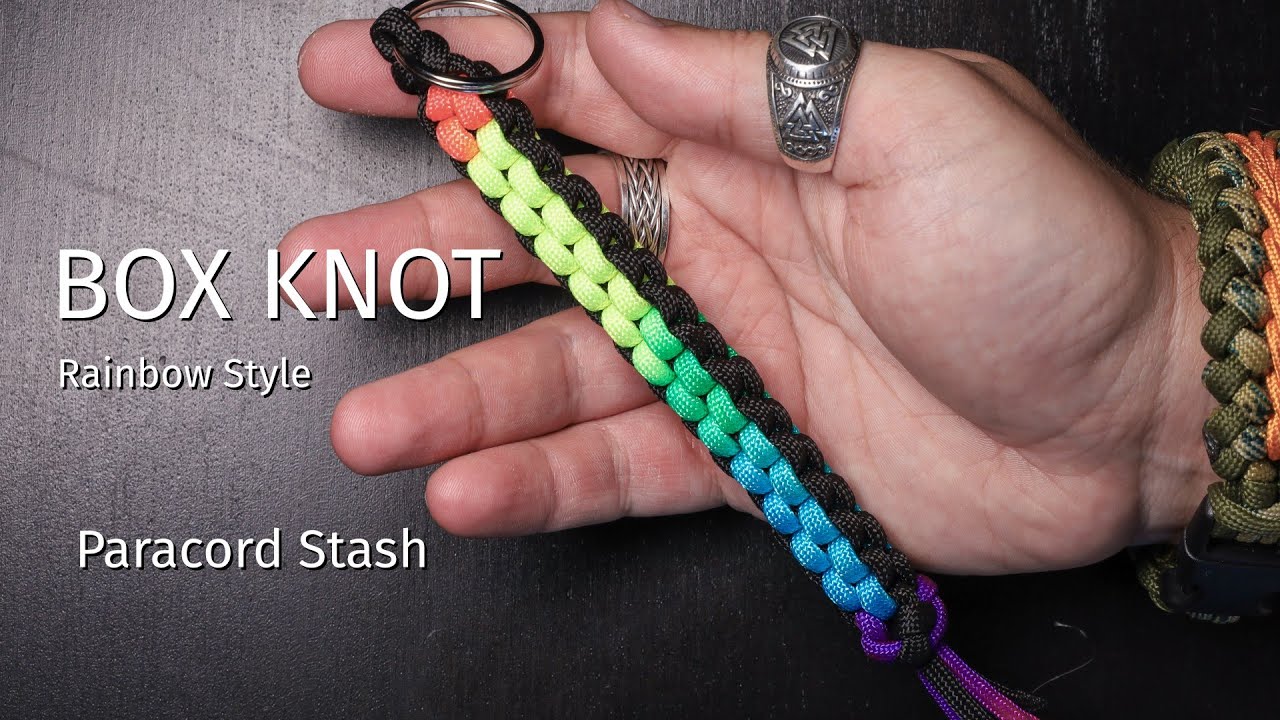 Rainbow Box Knot | "Коробочка" из радужного паракорда - Paracord Stash ...