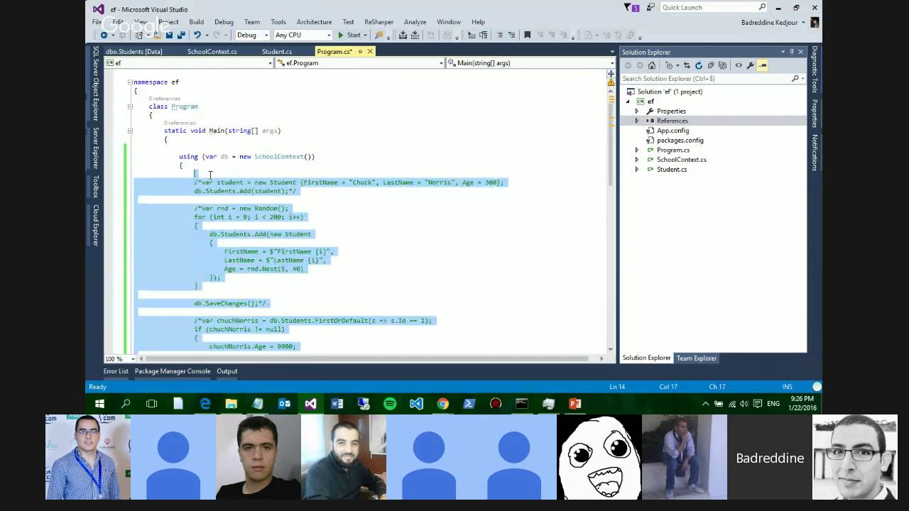 Entity Framework Youtube
