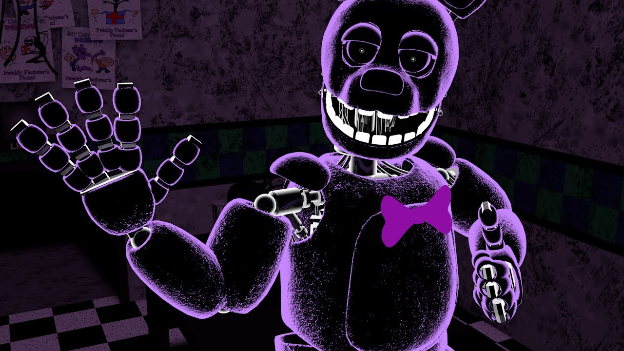 (C4D/FNaF) Shadow SpringBonnie Walking (Test) / Ходьба Теневого ...