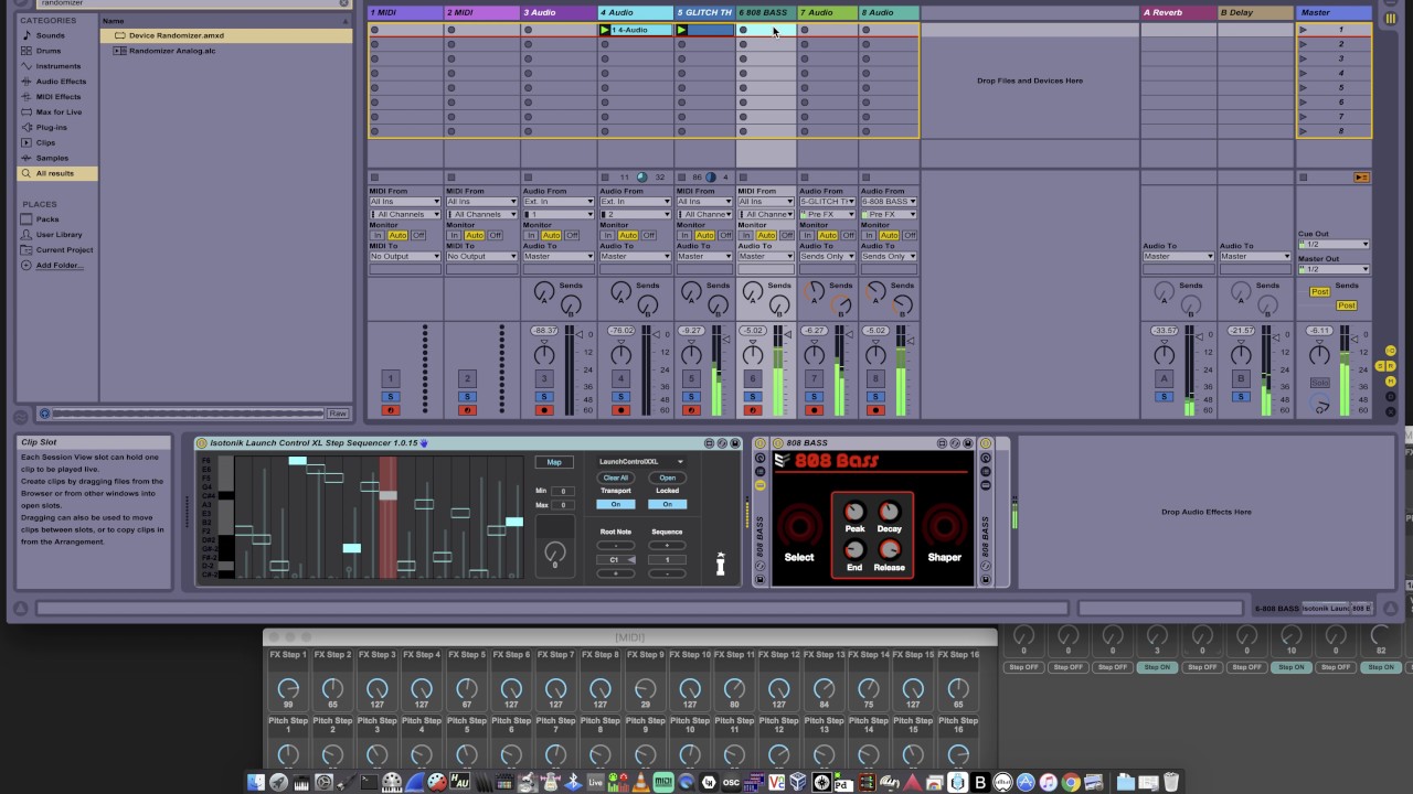 LaunchControl XL Sequencer + Device Randomizer - YouTube