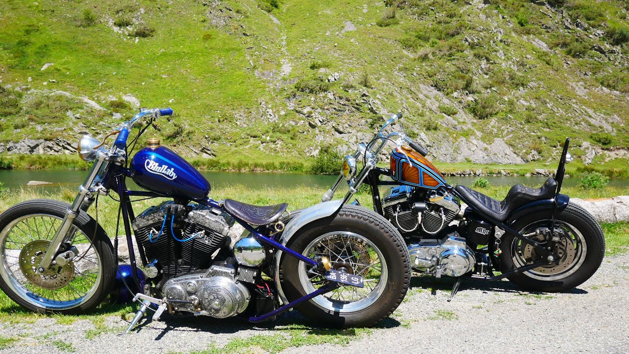HARLEY DAVIDSON CHOPPER 1200 DANS LES PYRENEES. - YouTube