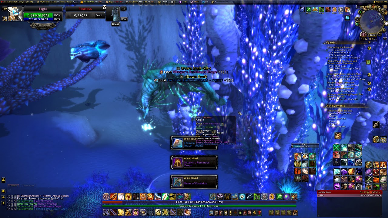 Poseidus drop - Poseidus rare spawn - Vash'jir - YouTube