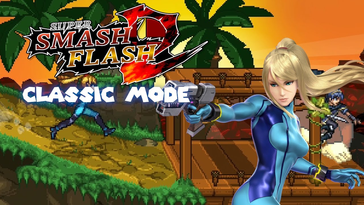 Super Smash Flash 2 Classic Mode - Zero Suit Samus - YouTube