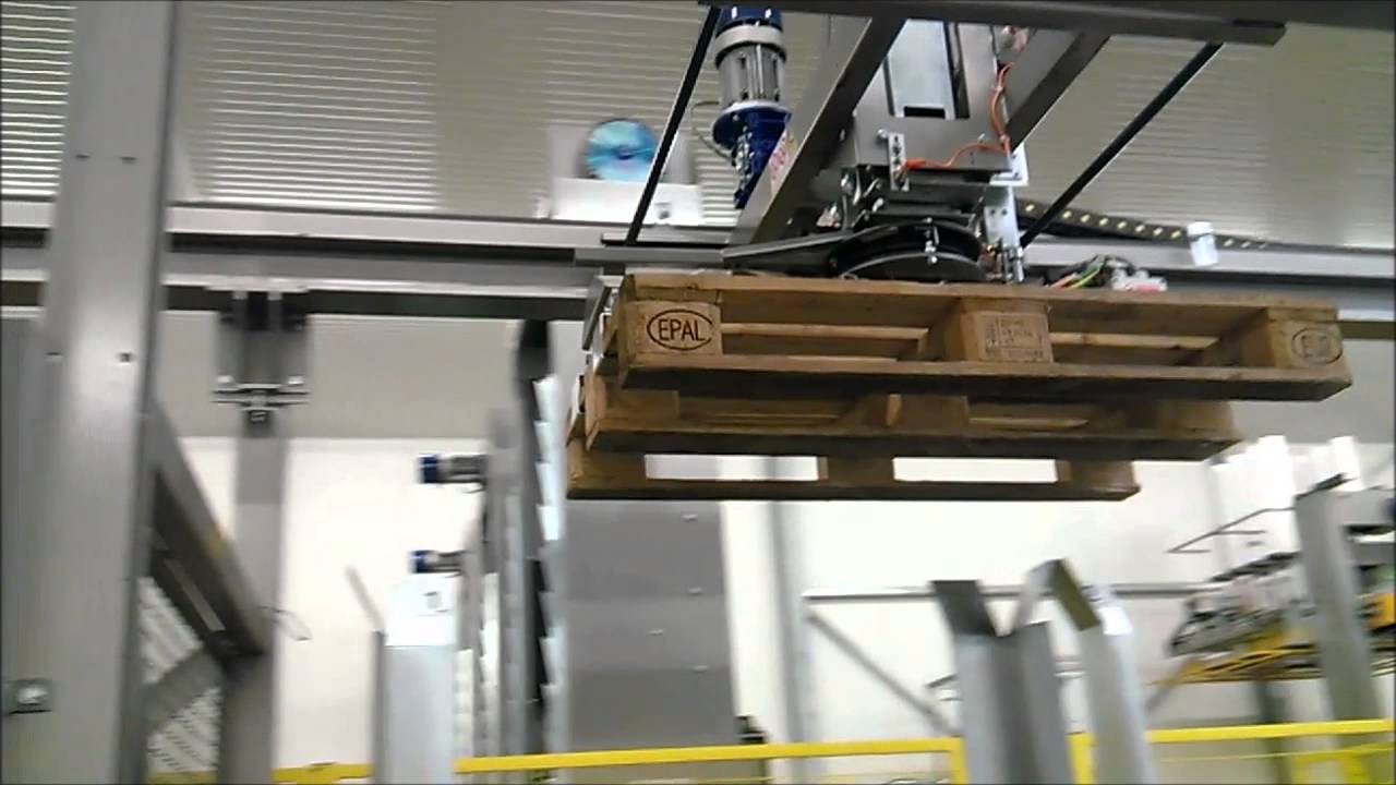 Rotation pallet dispenser Freshpack - YouTube
