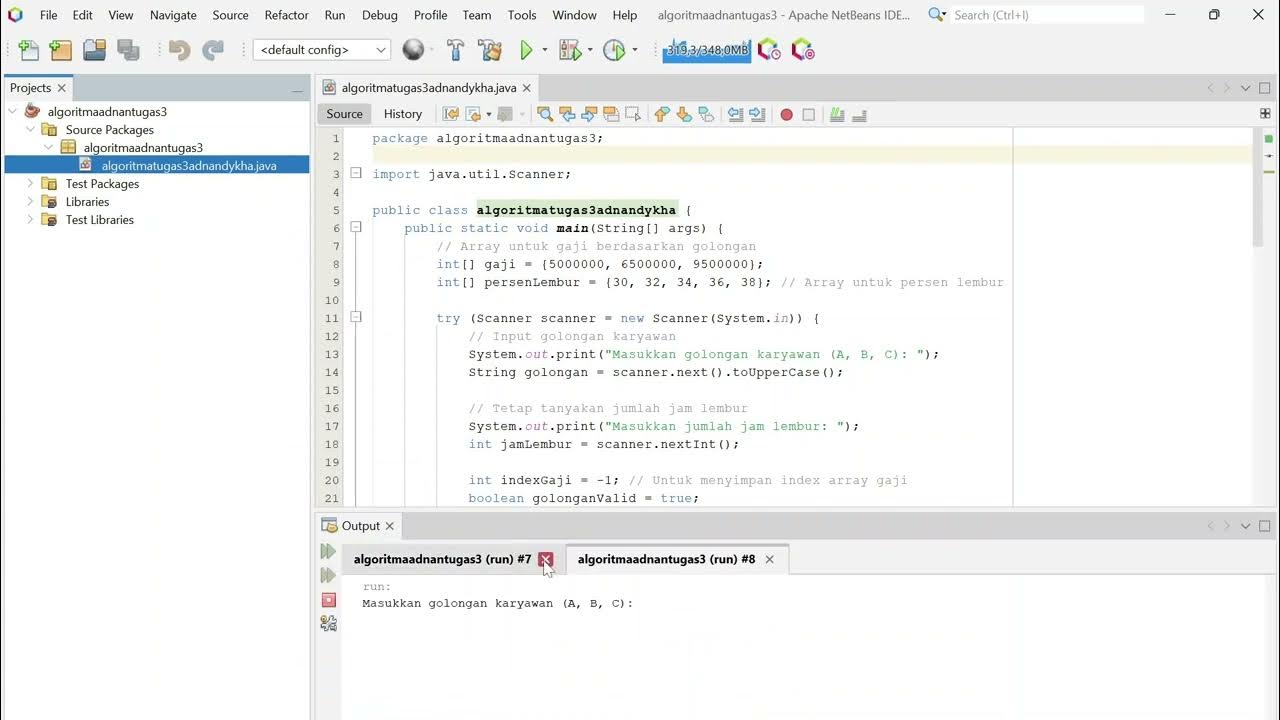 S1 Sistem Informasi - Tugas 3 Algoritma dan Pemrograman - Muhammad Adnandykha Perdana - YouTube