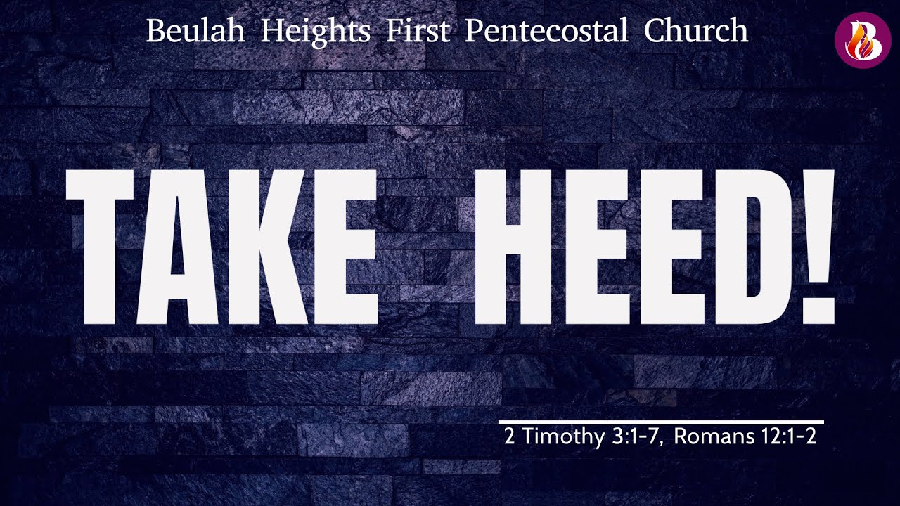 Take Heed! - YouTube