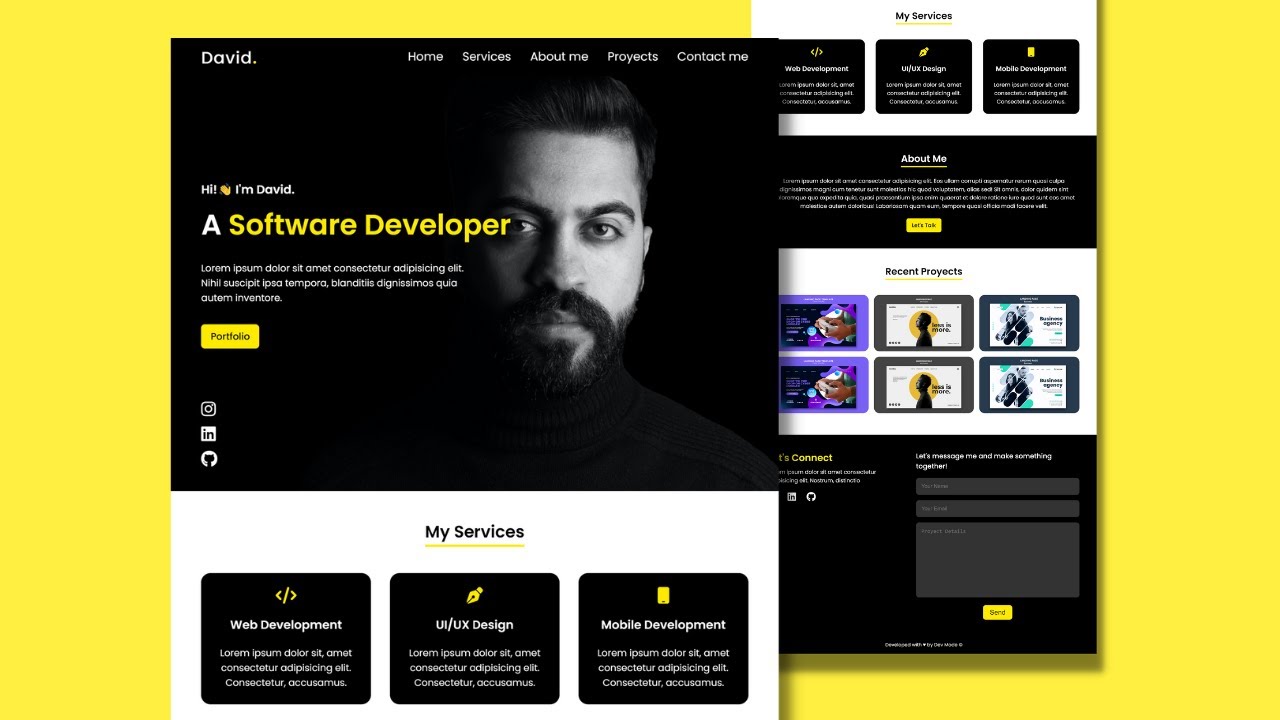 🔥 Responsive Personal Portfolio Website Design Using Html Css And Javascript How To Make A