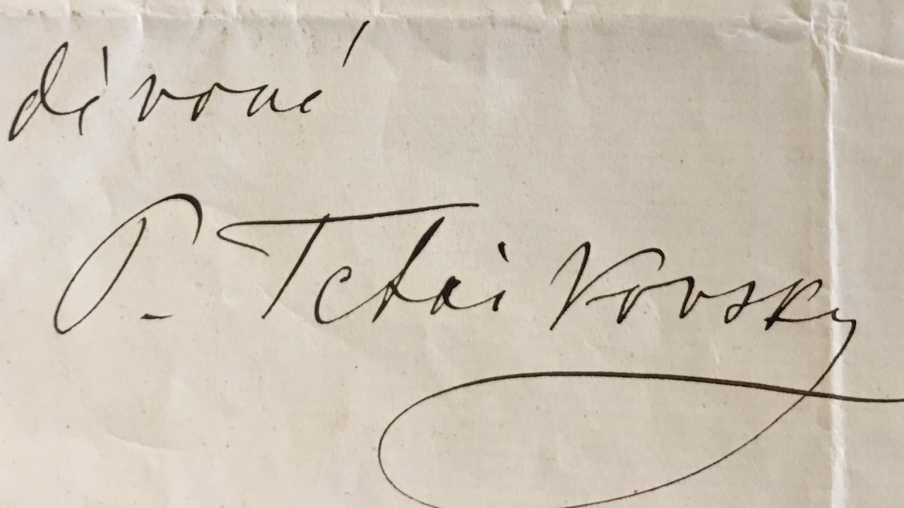 Pyotr Ilyich Tchaikovsky 1877 Letter, Gilman Ordway Manuscript ...