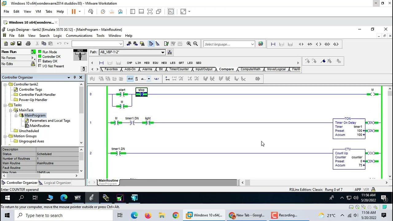 AB Studio 5000 communicate with Wonderware InTouch - Tank Level Up-Down ...