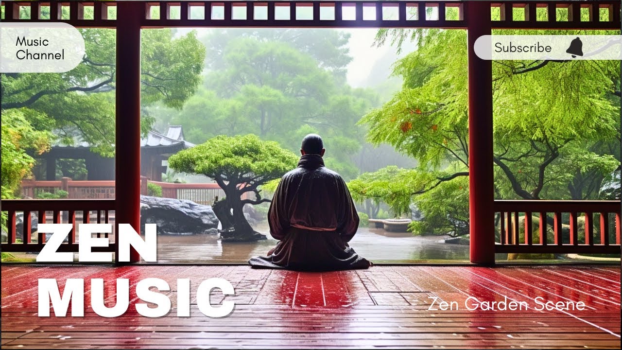 Rainy Day at Chinese Zen Garden - Chinese Zen Music for Relaxing ...