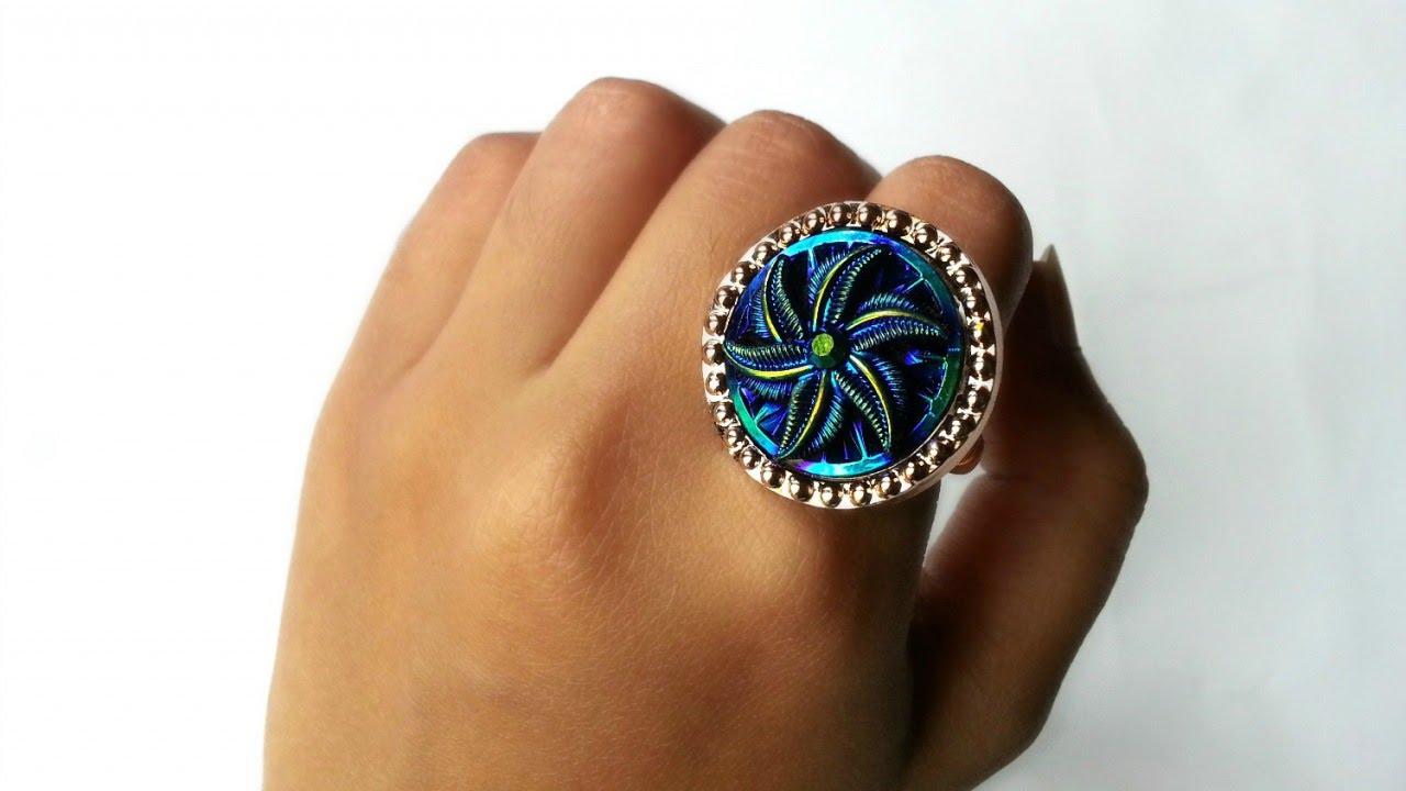 Create a Pretty Button and Wire Ring - DIY Style - Guidecentral - YouTube