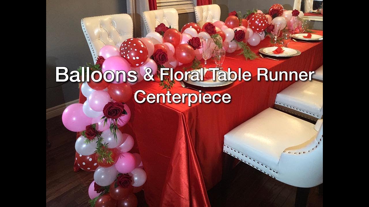#Balloons Table Runner Centerpiece - YouTube