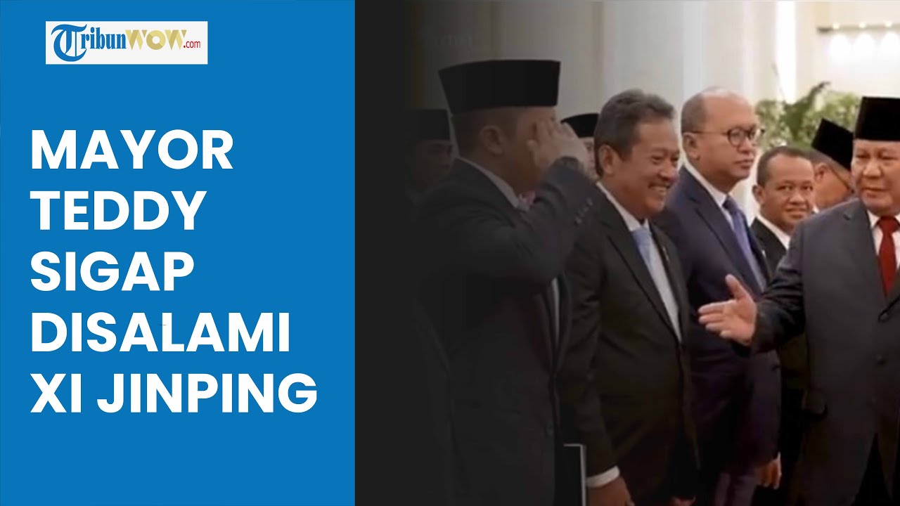 Langsung Beri Hormat! Begini Reaksi Mayor Teddy saat Dikenalkan Prabowo ...