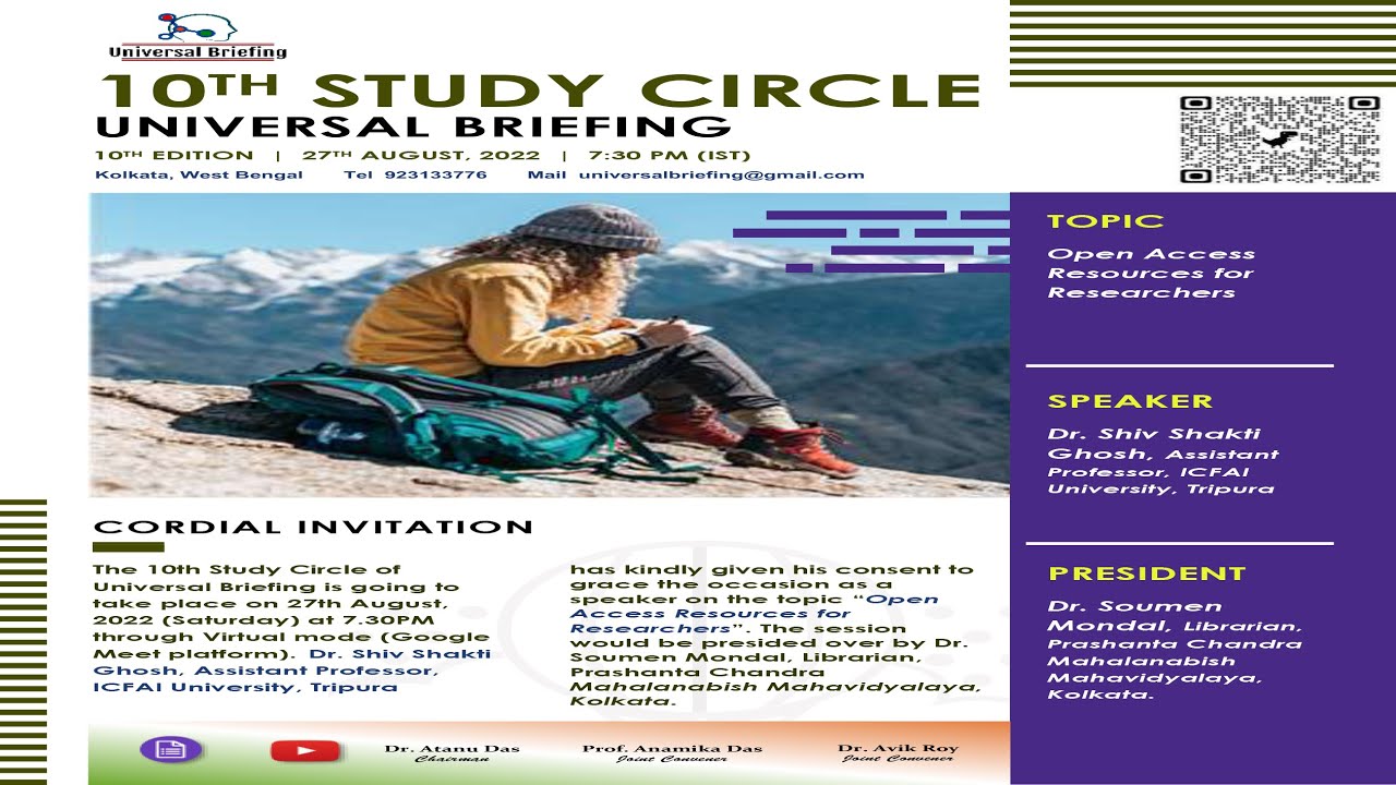 10th Study Circle | Open Access Resources for Researchers | Universal Briefing - YouTube