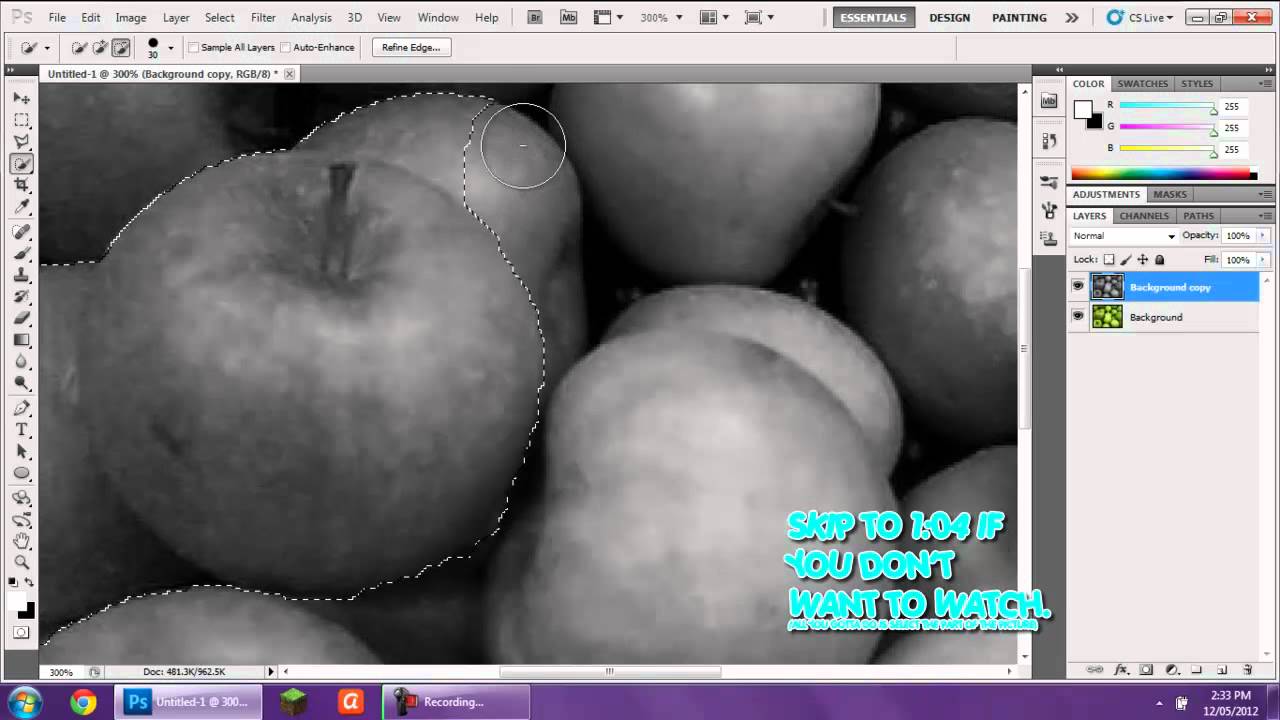Photoshop Cs5 Tutorials - Color Splash Effect - YouTube