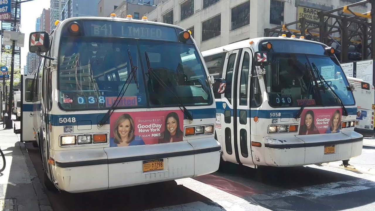 MTA: 1998 NovaBus RTS-06's [5048]/[5058] B41 LTD buses - YouTube