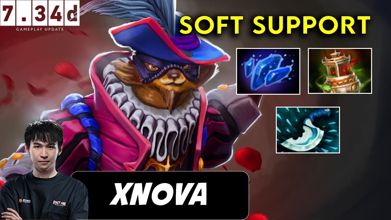 xNova Pangolier Soft Support - Dota 2 Patch 7.34d Pro Pub Gameplay - YouTube