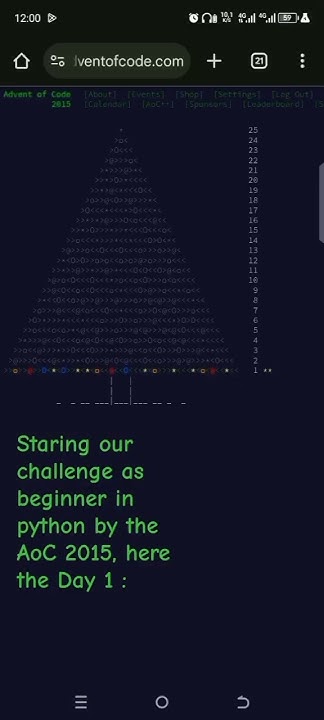 AOC 2015 Day 1 https://adventofcode.com/2015/day/1 #programming #adventofcode #coding #python ...