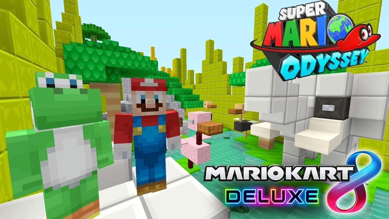 Minecraft Switch - Mario Kart 8 Deluxe - Super Mario Odyssey! - YouTube