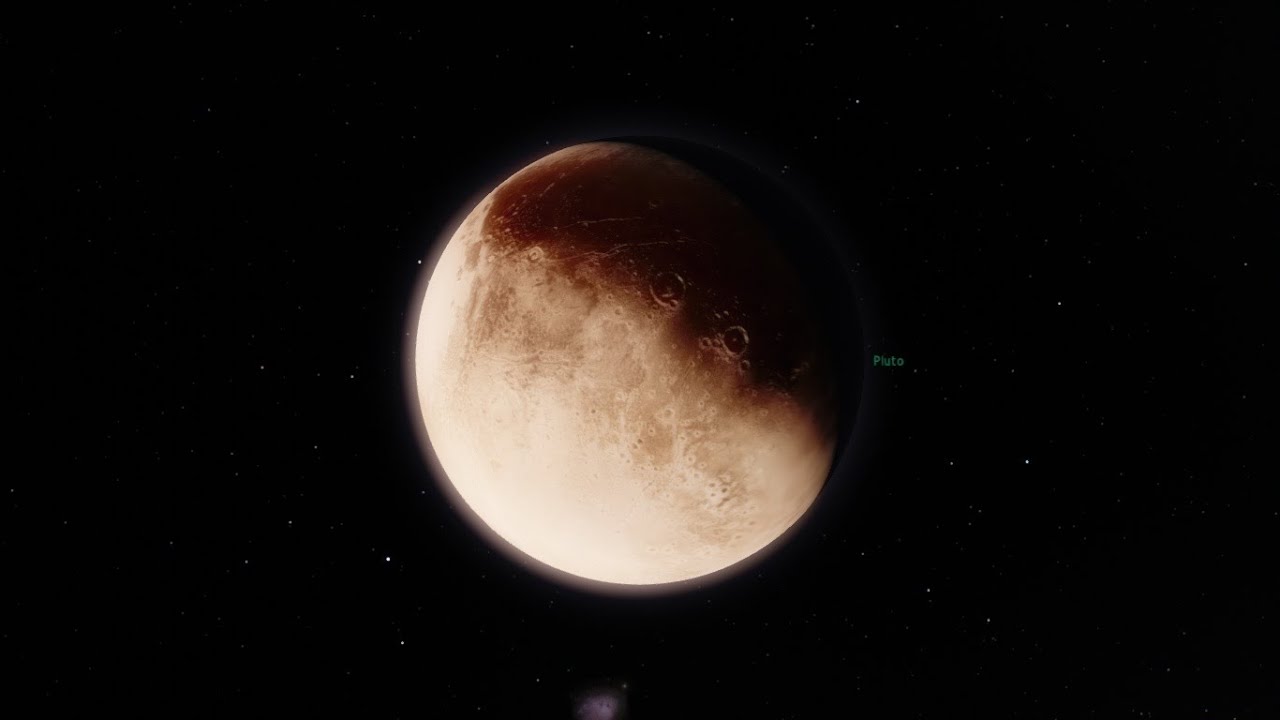 Pluto forming a ring around Earth simulation - YouTube