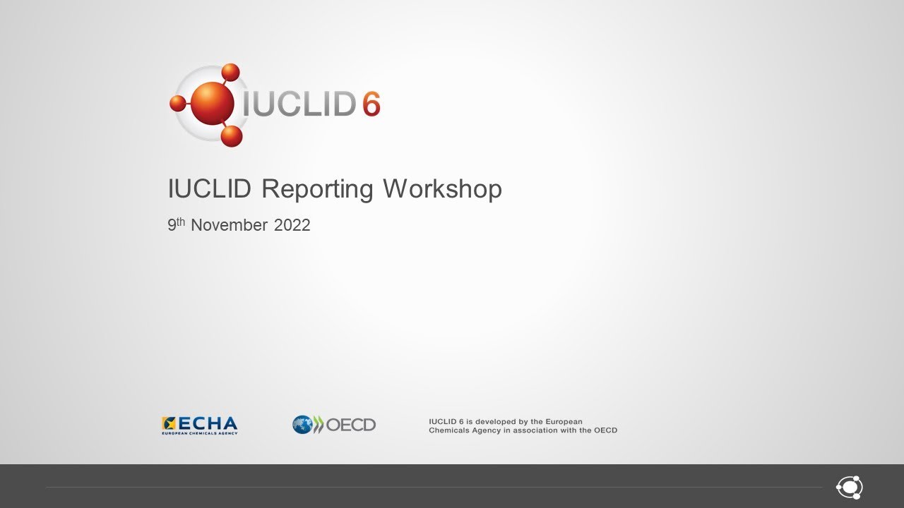 An Introduction to IUCLID Reporting - YouTube