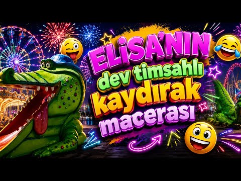 ELİSA VE DEV TİMSAH KAYDIRAĞI😱👀