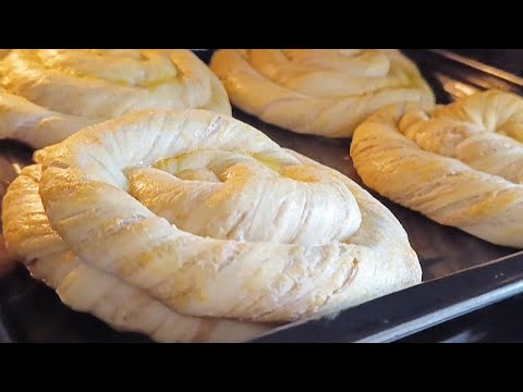 ARTIK PASTANEDEN ALMIYORUM‼️BU YENİ YÖNTEMLE TEPSİ TEPSİ YAPIYORUM💯KAT KAT TATLI ÇÖREK TARİFİ